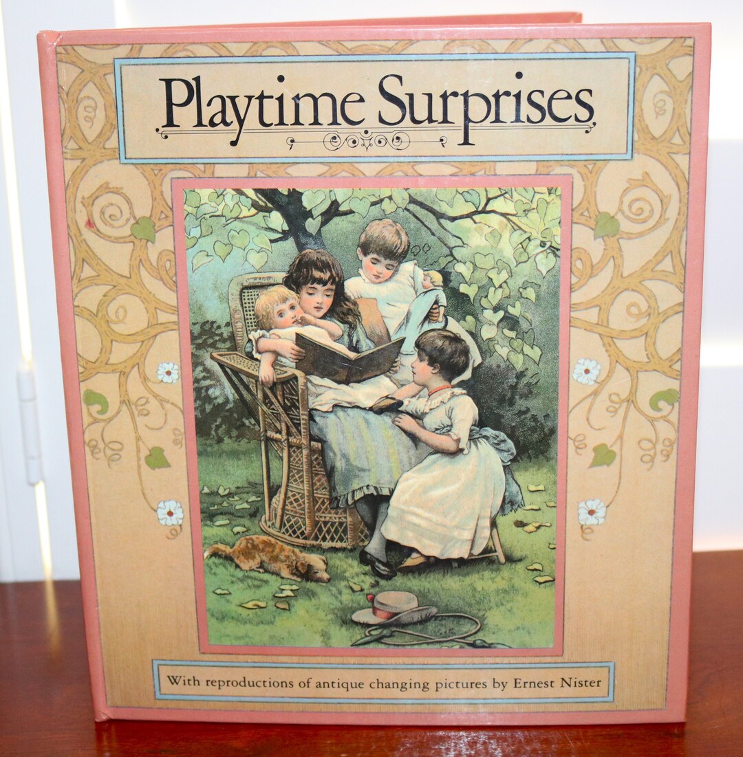1980s Playtime Surprises Hardcover Book - Nister Reproduction Revolving ...