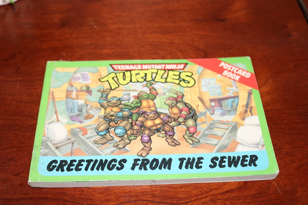 Vintage TMNT Postcard Book greetings From the Sewer 21 New Unused ...