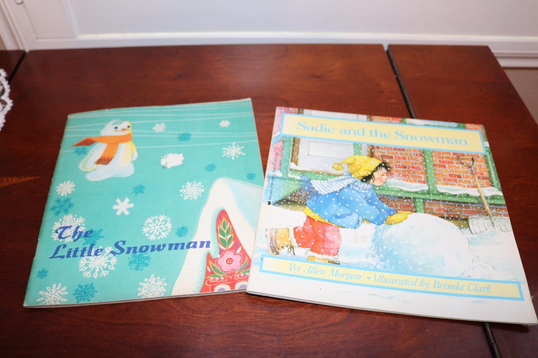 Set of 2 Vintage Snowman Storybooks Little Snowman & Sadie and the ...