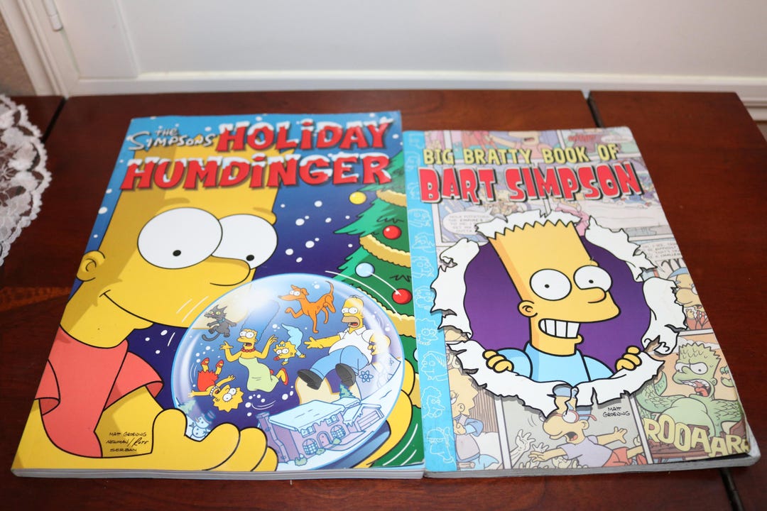 The Simpsons Vintage Book Bundle Two Paperbacks: Holiday Humdinger 2004 ...