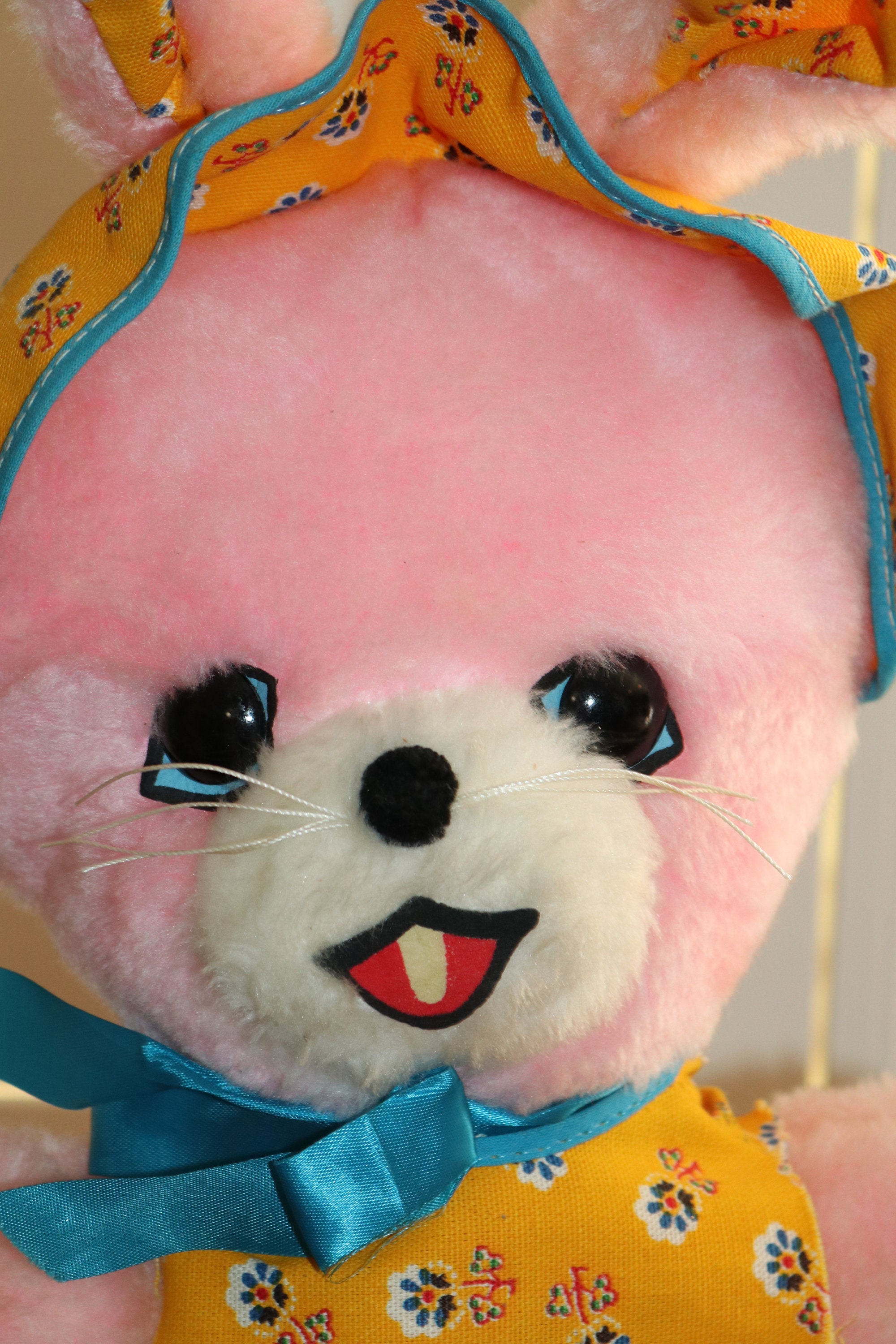 Vintage Carnival Prize Stuffed Animal Anthropomorphic Pink - Etsy