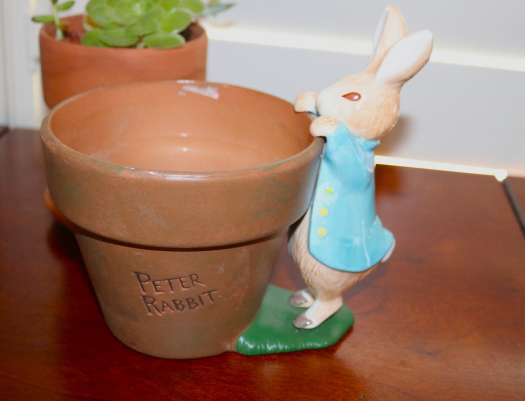 Peter Rabbit Terra Cotta Pot Vintage Peter Rabbit Merchandise, Cute ...