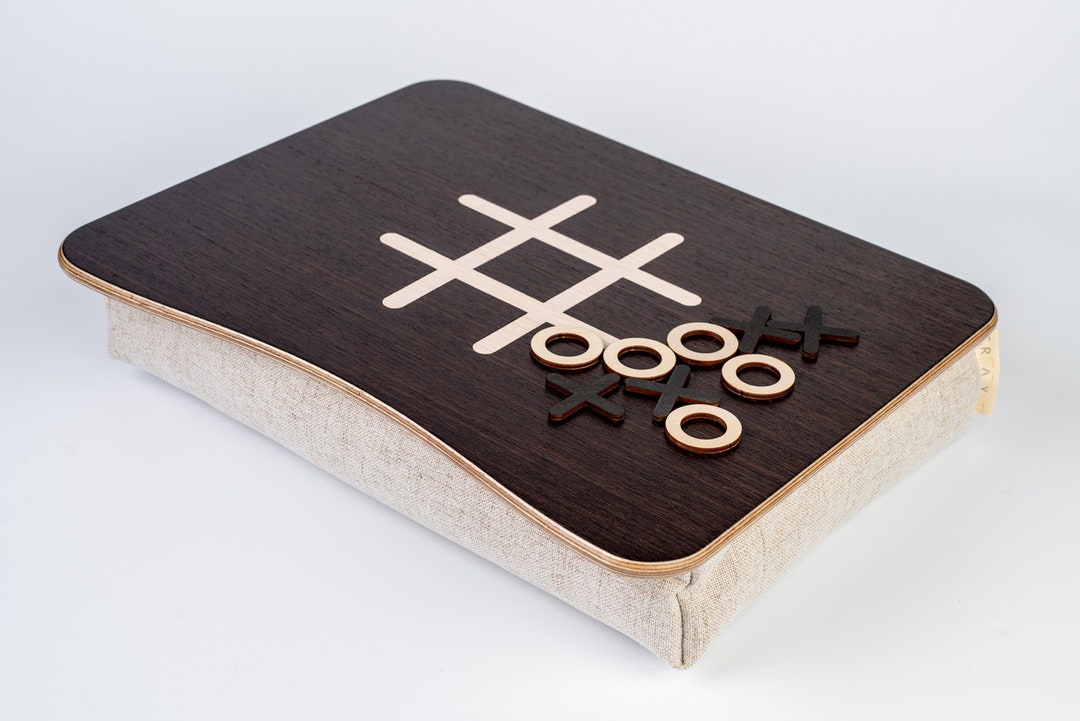Tic Tac Toe Laptop Bed Tray: Wenge Veneered Plywood Lap Desk - Etsy