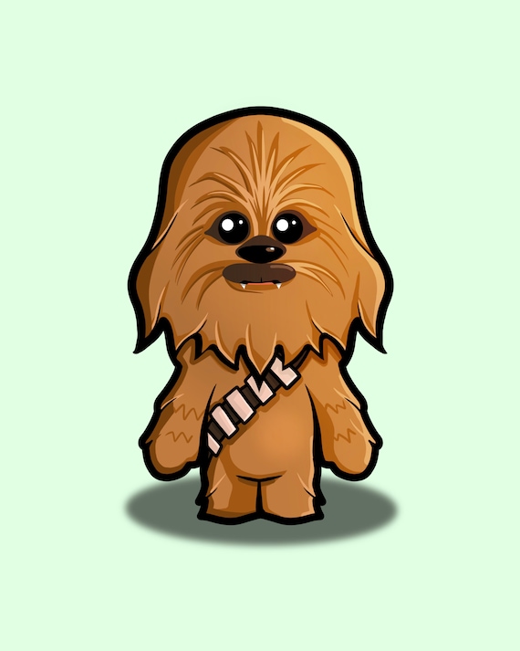 Chewie Wookiee Star Wars Chibi PNG Digital Download | Etsy