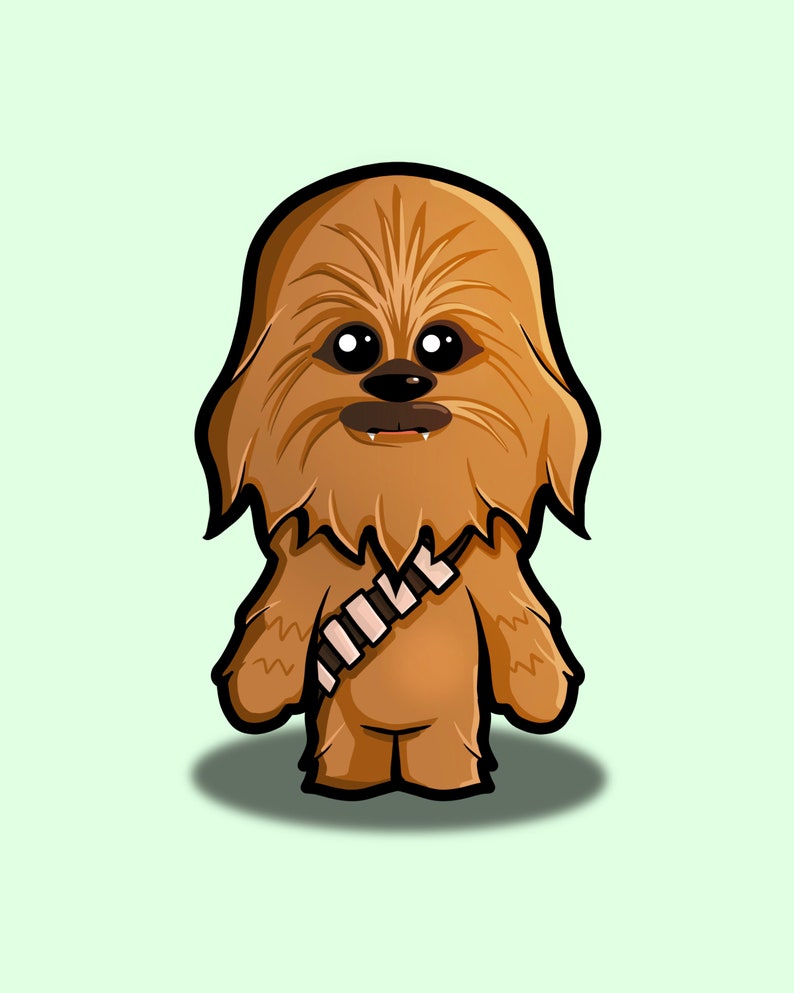 Chewie, Wookiee, Star Wars, Chibi, PNG - Digital Download - Etsy
