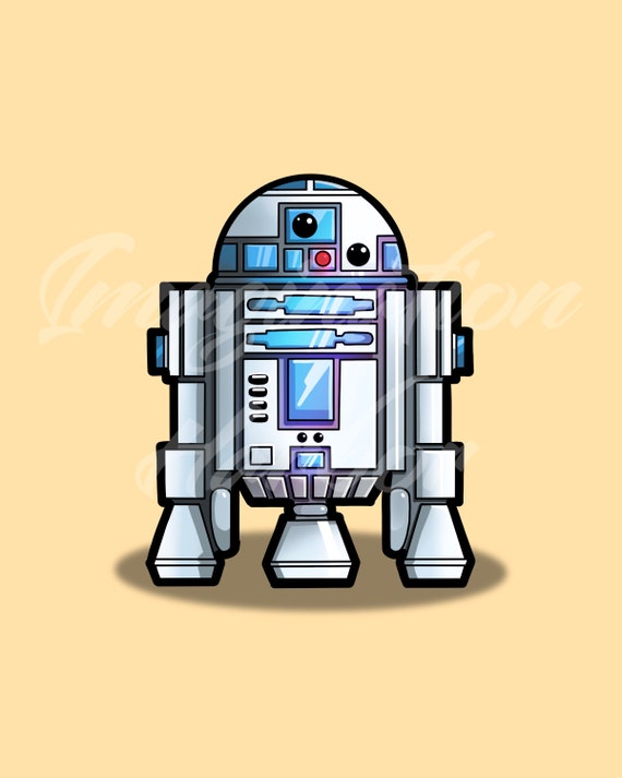 The White Droid Star Wars Art Printable Digital Download | Etsy