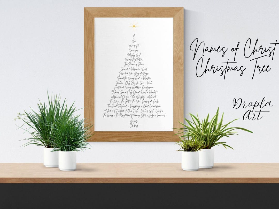 Names of Christ Christmas Tree, Christmas Decor, Digital Download ...