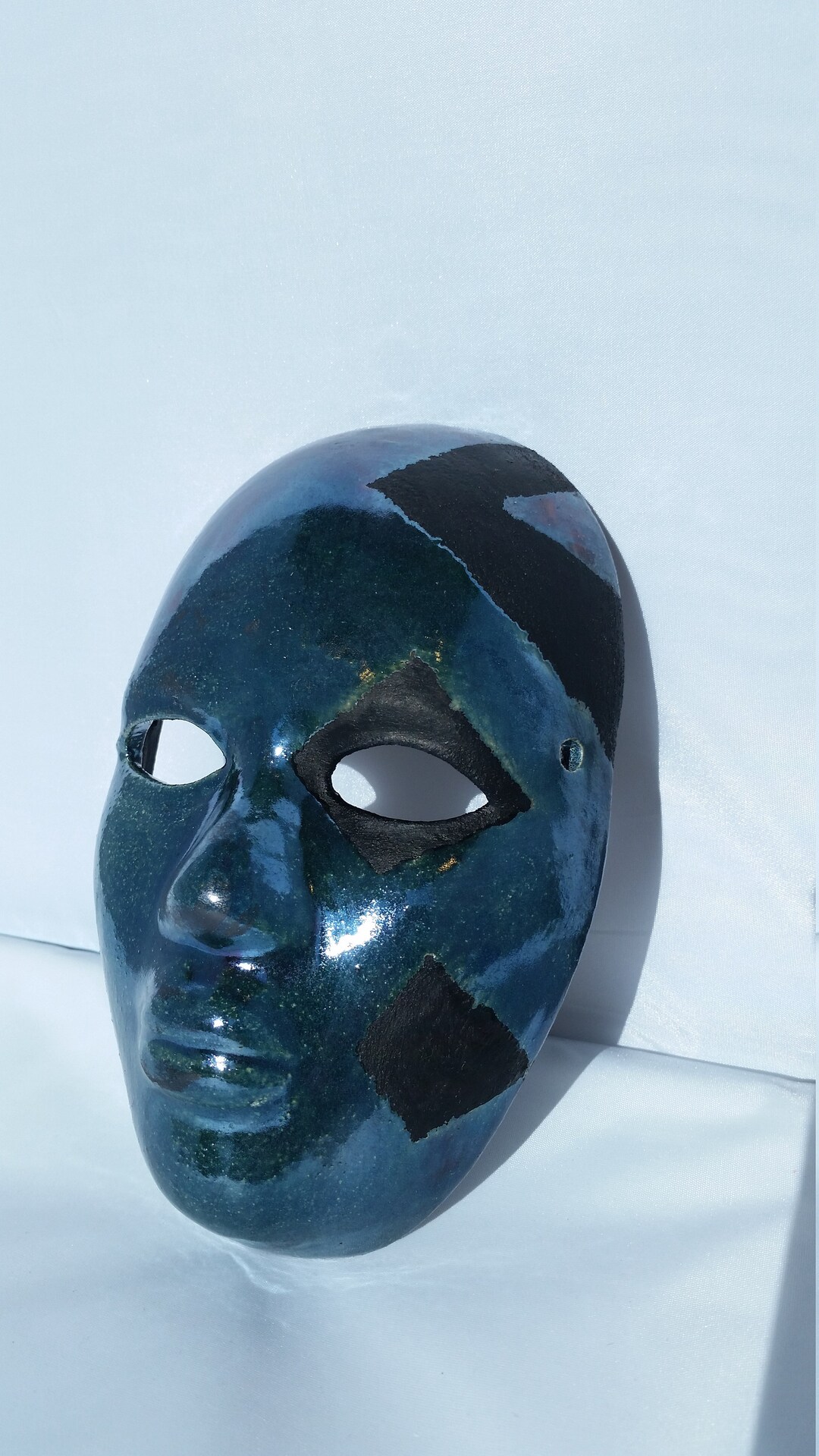 20201 S Mask Metallic Blue Raku - Etsy