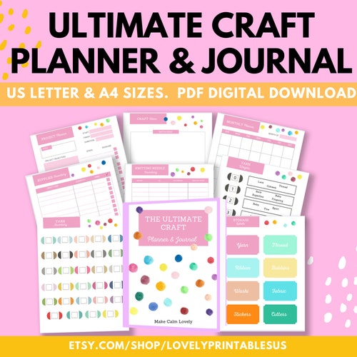 Printable Craft Planner Craft Journal Planner for Crafters - Etsy