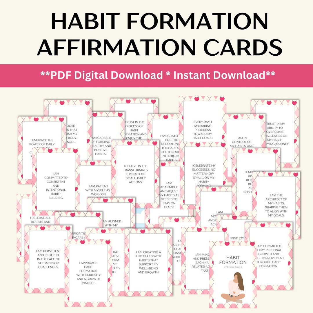 Habit Formation Affirmation Cards: Transform Your Life With Positive ...