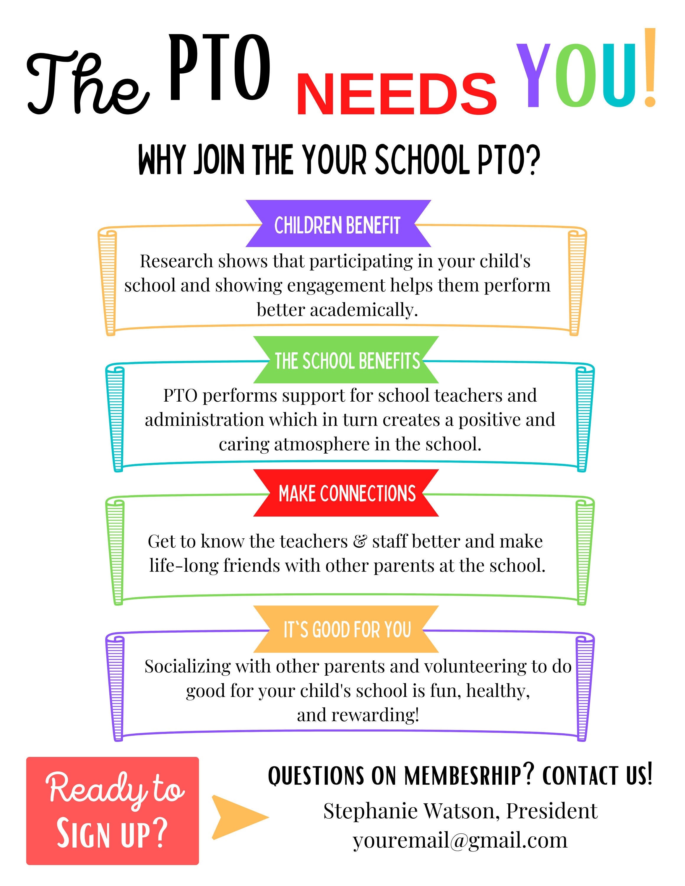 Why Join the PTO Flyer Digital Download - Etsy Why Join the PTO Flyer Digital Download - Etsy