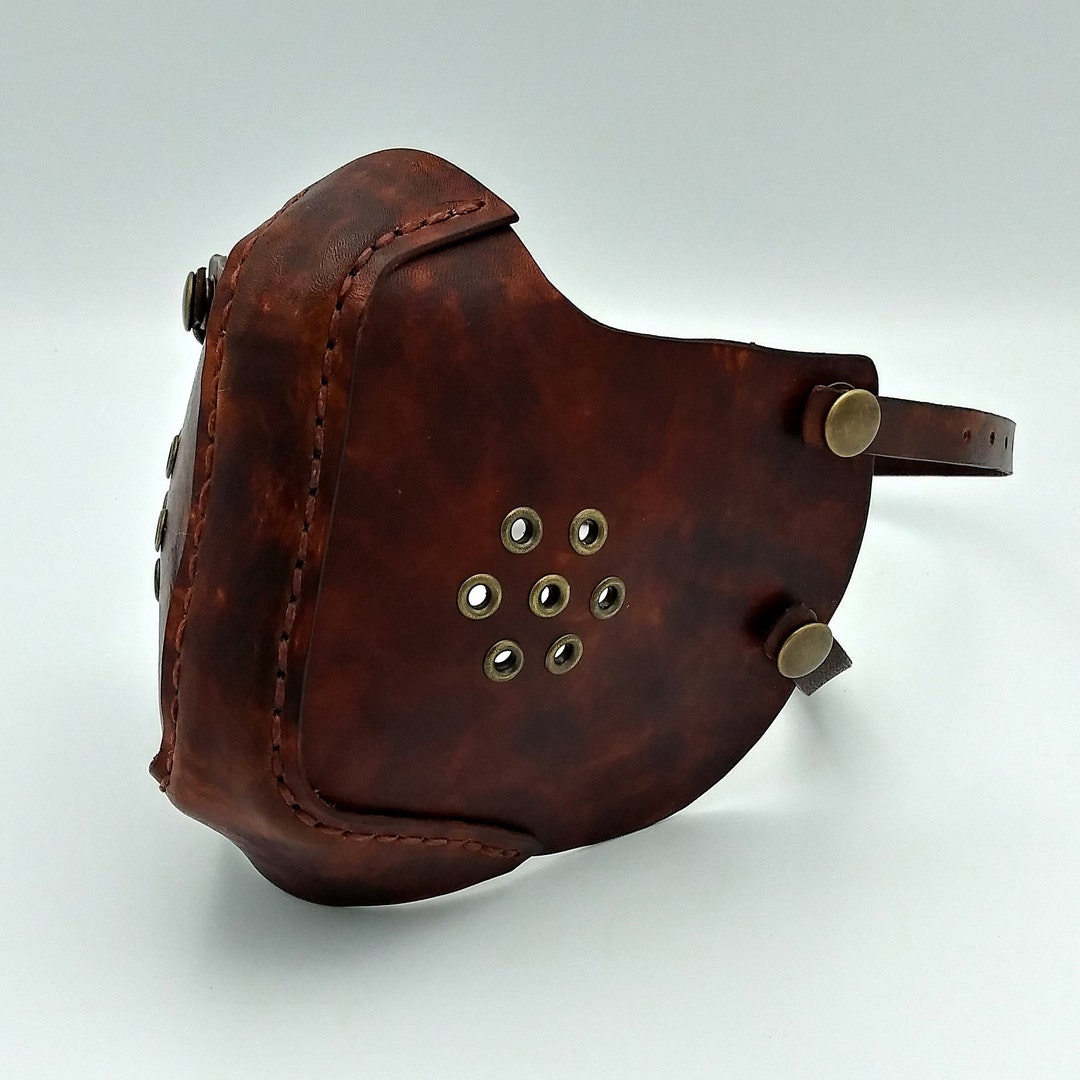 Mask Leather, Protective Face Mask. Brown. Ready to Ship! 100% Hand ...