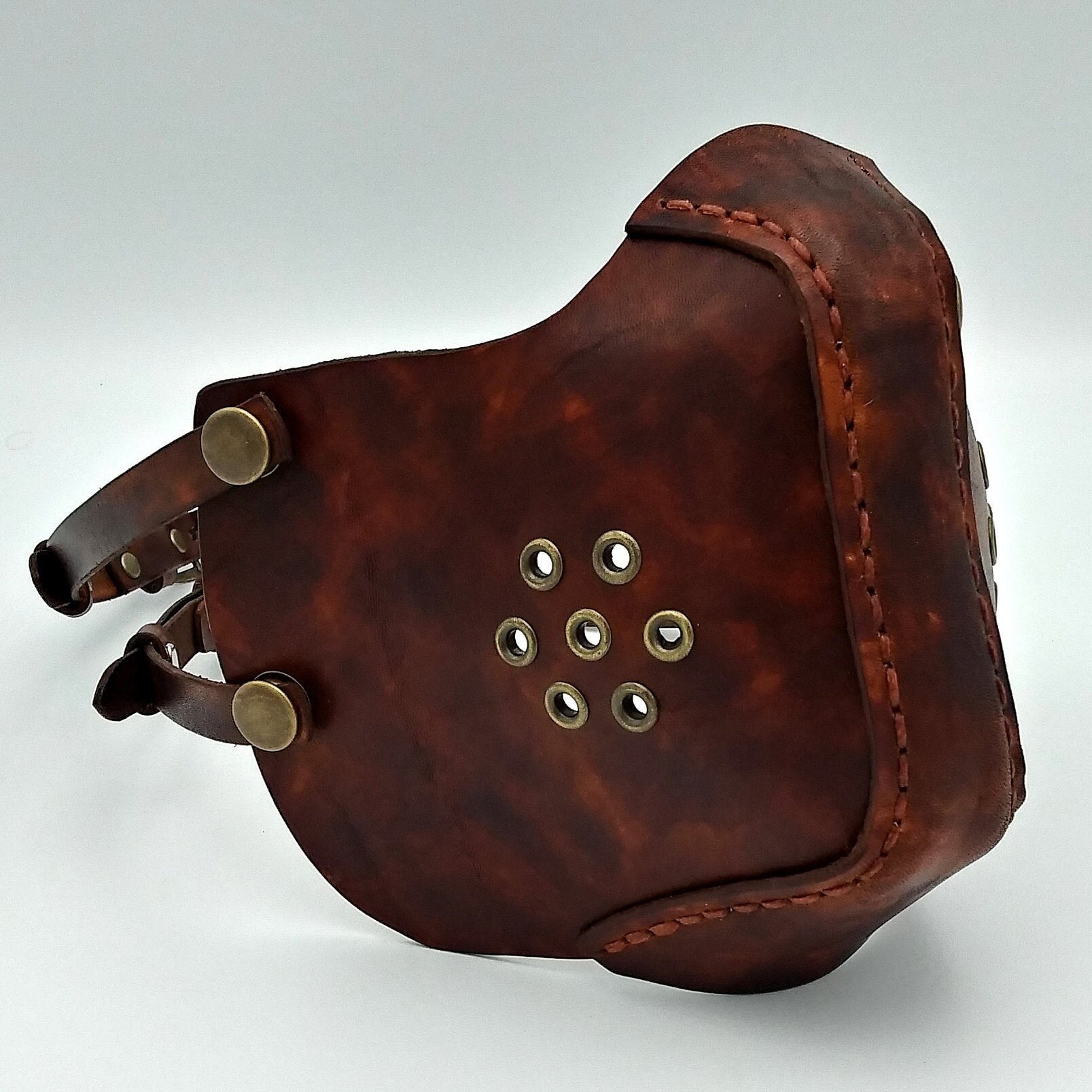 Mask Leather, Protective Face Mask. Brown. Ready to Ship! 100% Hand ...