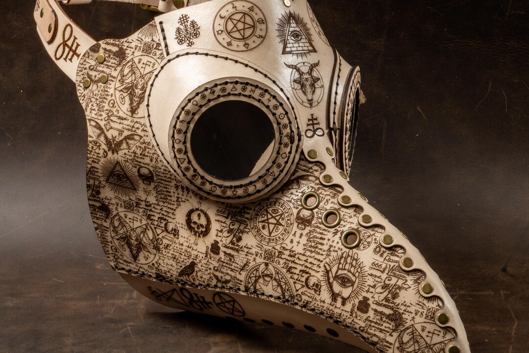Plague Doctor Mask. Leather Satanic Occult Steampunk Mask Gothic ...