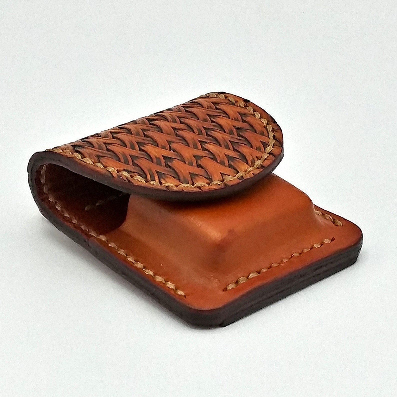 Leather Lighter Case, Fliptop Type Lighter Case, Weaved Design, Leather ...