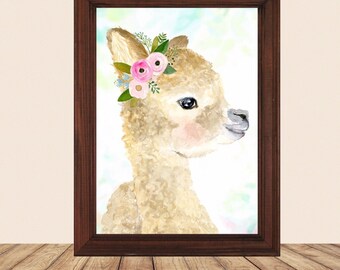Llama nursery decor | Etsy