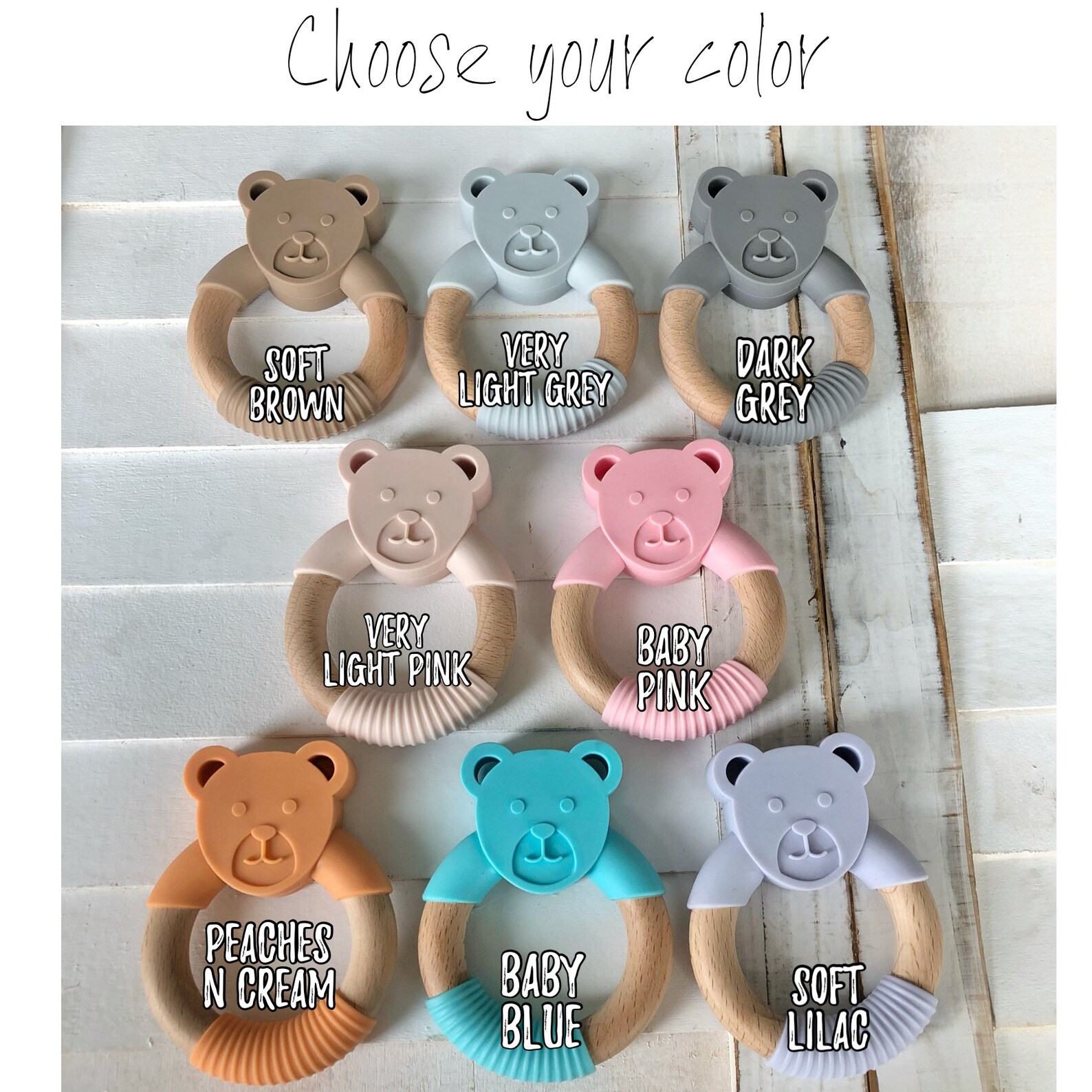 Personalized Baby Teether Bear Baby Teether Wooden Baby - Etsy