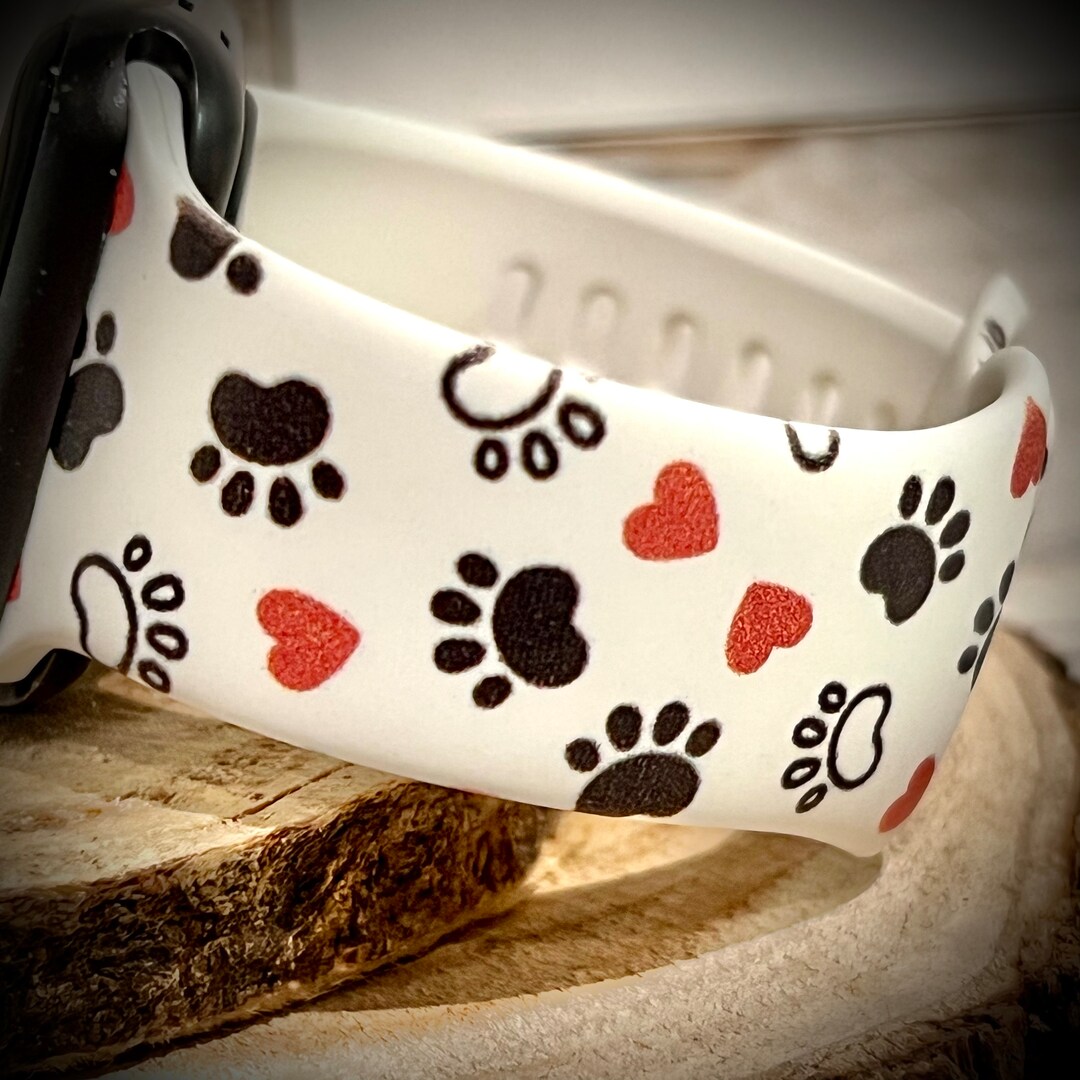 Paw Watch Band Paw Print Watch Band Dog Paw Watch Engraved - Etsy