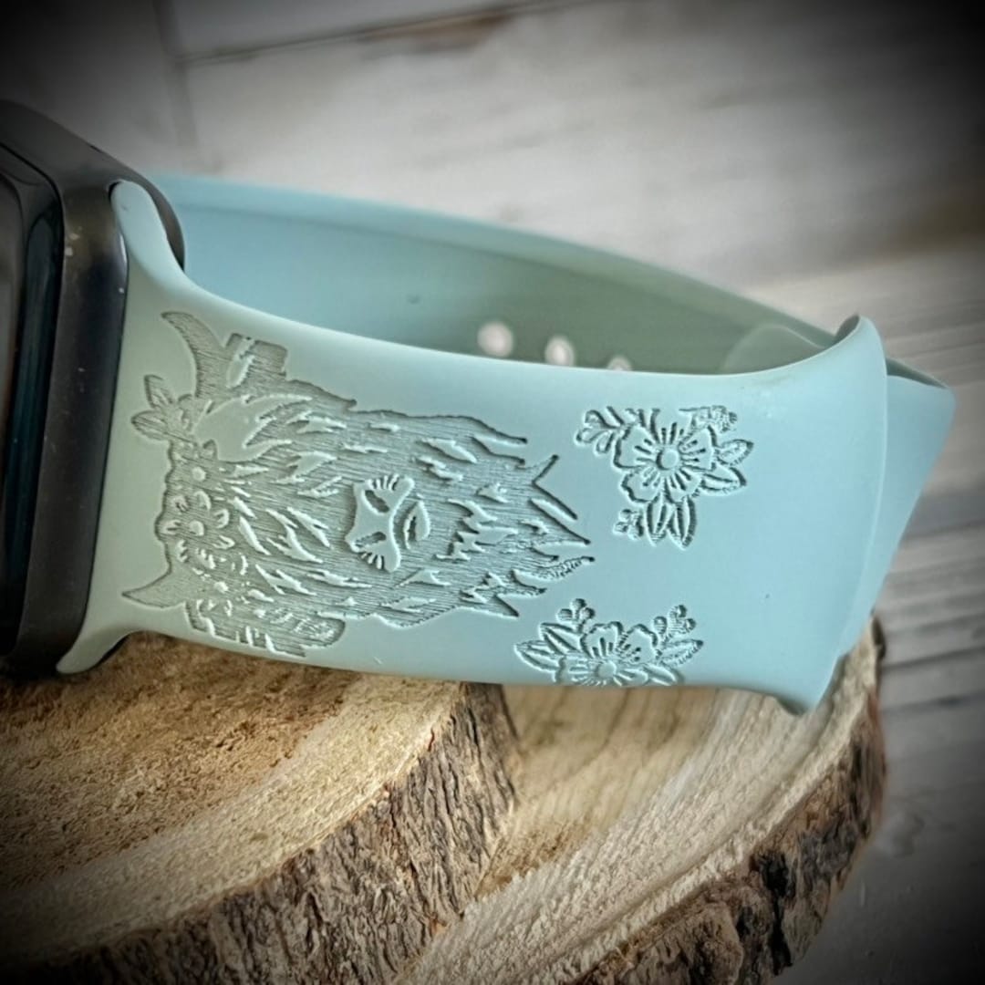 Highland Cow Watch Band Cow Engraved Watch Band Cow Silicone Band Farm ...