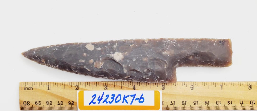 7.25 Stone Knife Blade Hunting Skinning Hand Knapped Agate - Etsy