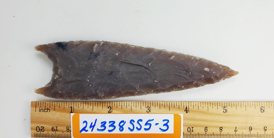 5.25" Stone Clovis Spearhead - Hand Made Knapped Agate - Etsy
