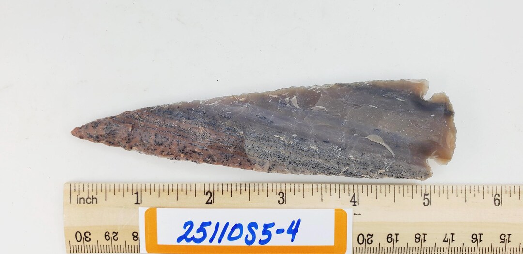 5.25" Spearhead, Lance Head, Drill Point - Hand Knapped Agate - Etsy