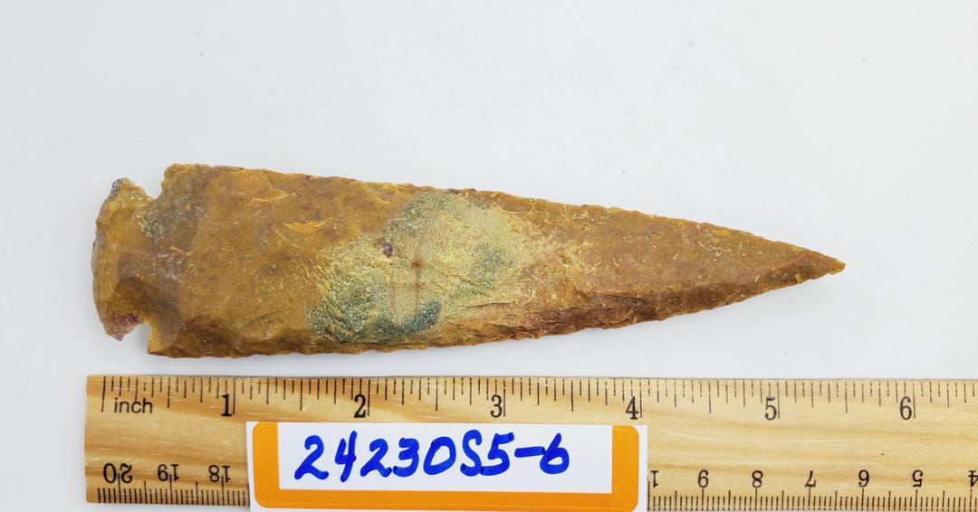 5.5" Spearhead, Lance Head, Drill Point - Hand Knapped Agate - Etsy