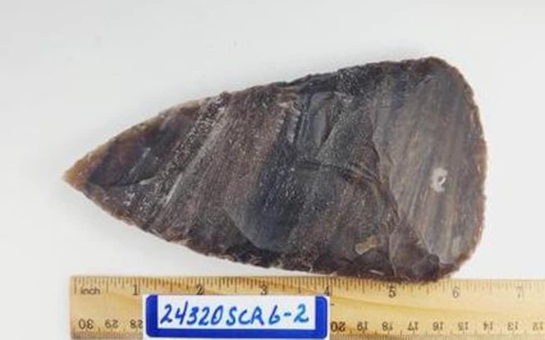 6.4 Stone Scraper Biface Skinner Knife Hand Knapped Agate - Etsy