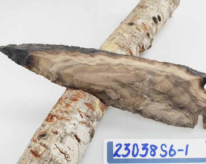 6.2" Spearhead, Lance Head, Drill Point - Hand Knapped Agate - Etsy