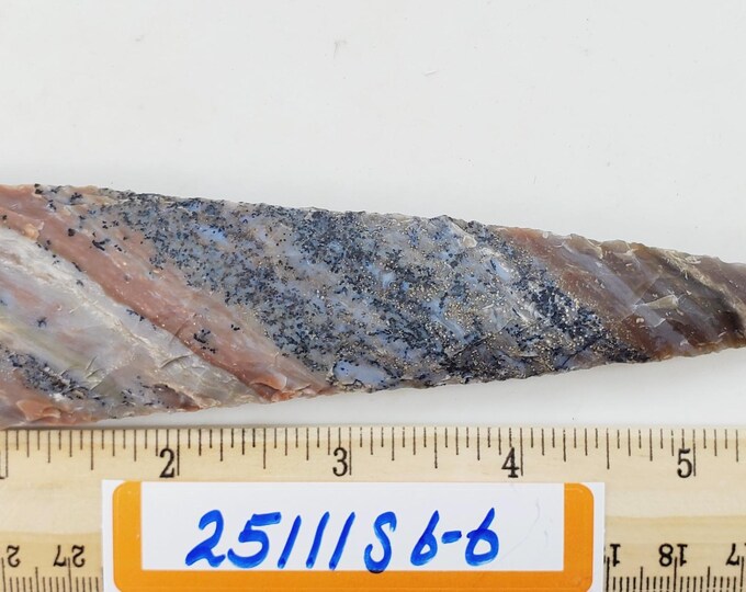 6.25" Spearhead, Lance Head, Drill Point - Hand Knapped Agate - Etsy