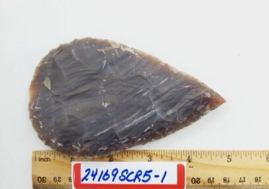 5 Stone Scraper Biface Skinner Knife Hand Knapped Agate - Etsy