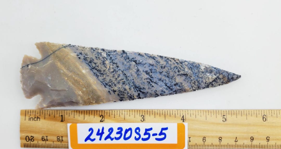 5.4 Spearhead, Lance Head, Drill Point Hand Knapped Agate - Etsy