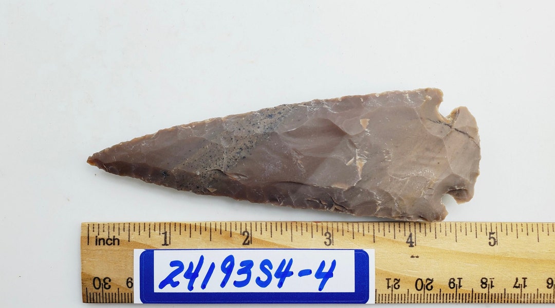 4.75" Stone Spearhead, Lance Point, Drill Point, Hand Made Knapped - Etsy