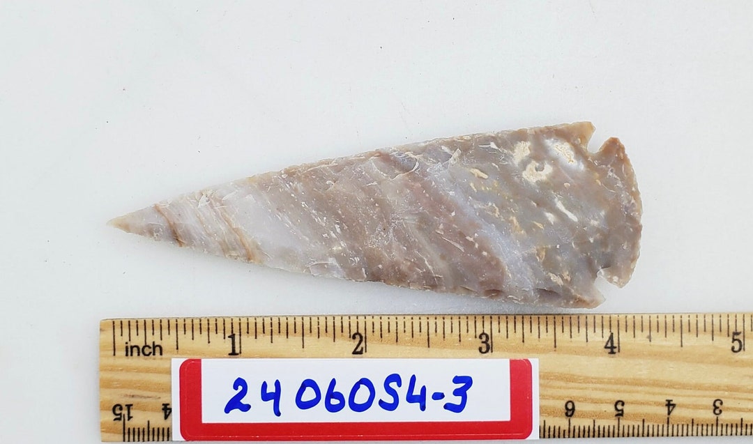 4.2 Stone Spearhead, Lance Point, Drill Point, Hand Made Knapped - Etsy