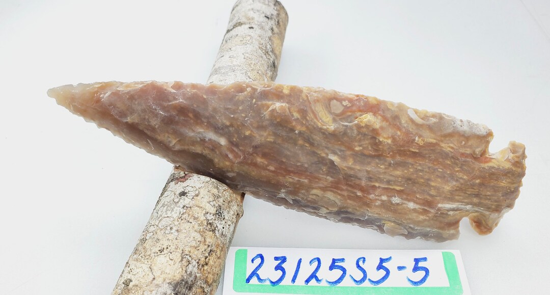 5.8 Spearhead, Lance Head, Drill Point Hand Knapped Agate - Etsy