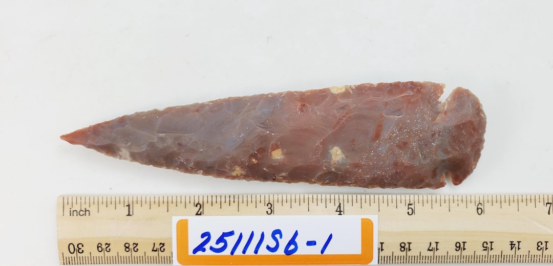 6" Spearhead, Lance Head, Drill Point - Hand Knapped Agate - Etsy