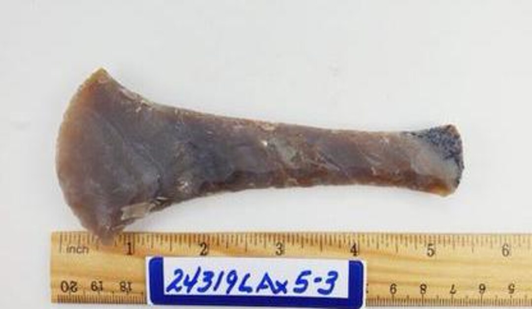 5.25" Lakota Style Stone Ax Head - Hand Knapped Agate. - Etsy