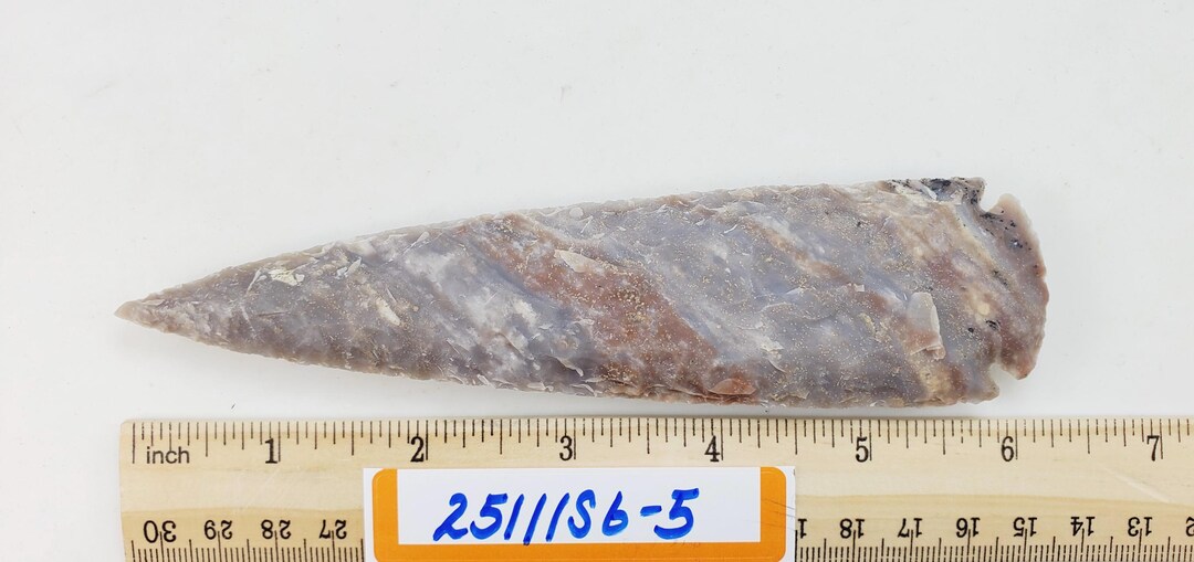 6" Spearhead, Lance Head, Drill Point - Hand Knapped Agate - Etsy