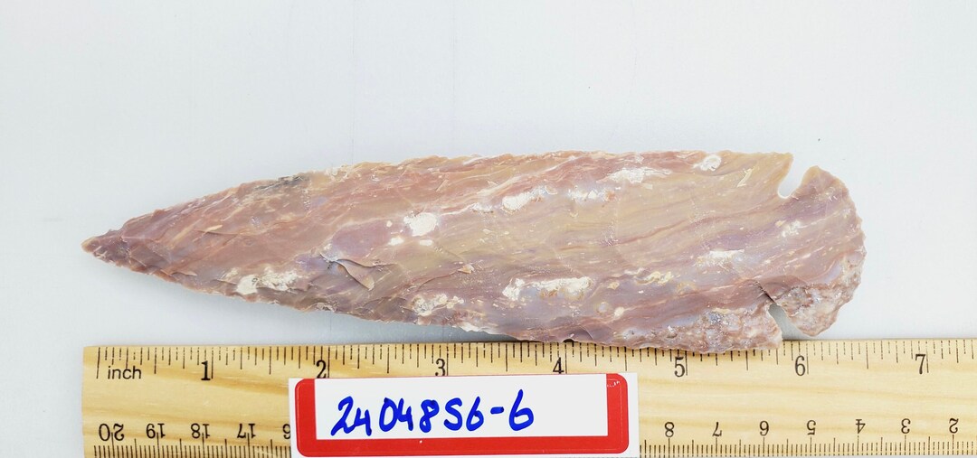 6.5 Spearhead, Lance Head, Drill Point Hand Knapped Agate - Etsy