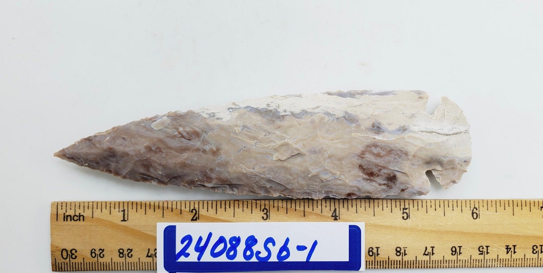 6" Spearhead, Lance Head, Drill Point - Hand Knapped Agate - Etsy