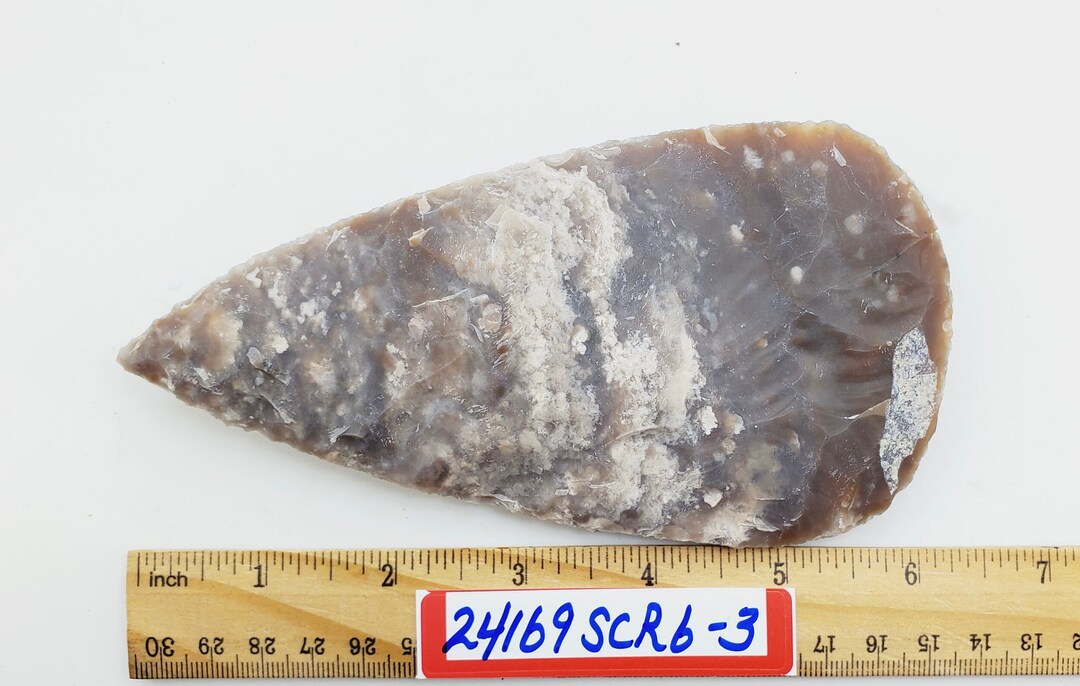 6.2 Stone Scraper Biface Skinner Knife Hand Knapped Agate - Etsy