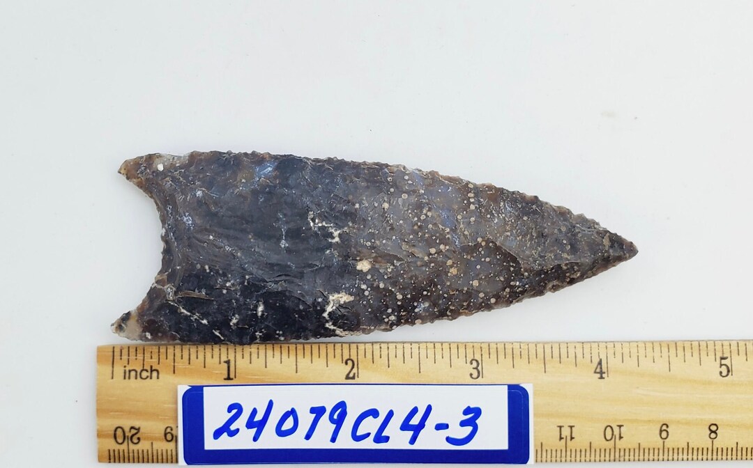 4.25 Stone Clovis Spearhead, Lance Point Hand Made Knapped Agate - Etsy