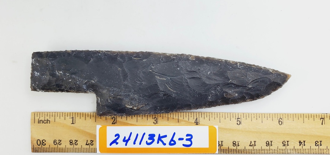 6.2" Stone Knife Blade - Hunting - Skinning - Hand Knapped Agate - Etsy