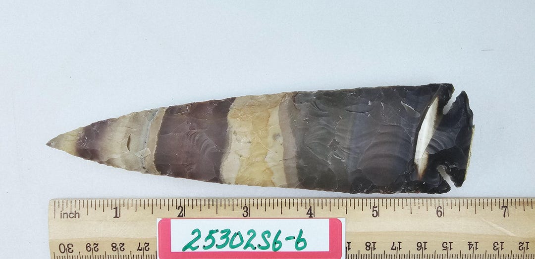 6.25" Spearhead, Lance Head, Drill Point - Hand Knapped Agate - Etsy