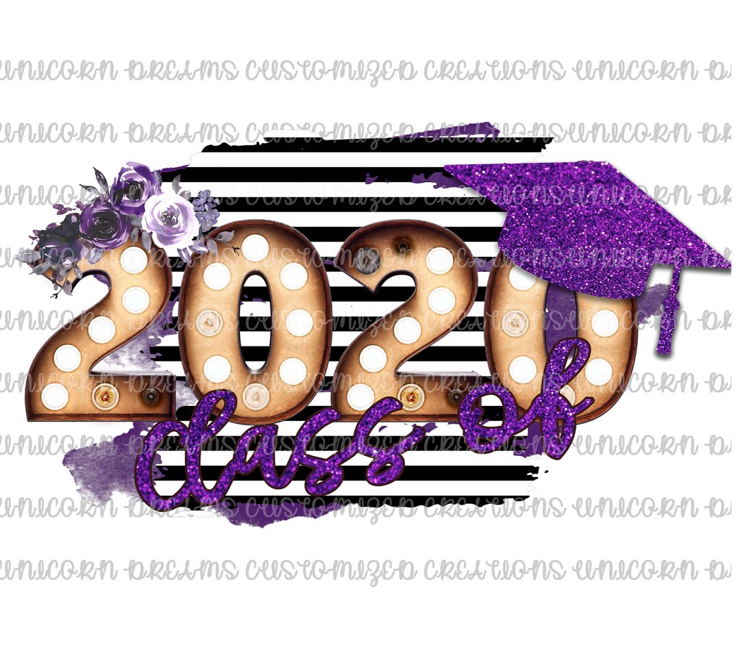 Class of 2020, Purple, Graduation PNG Digital Download - Etsy