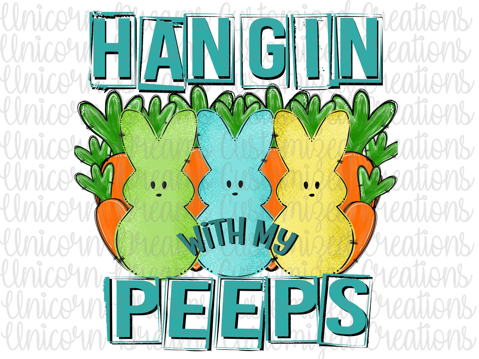 Hangin With My Peeps Blue Easter Sublimation Design PNG - Etsy
