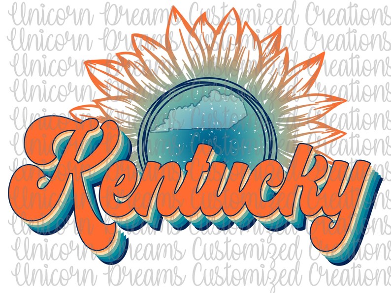 Kentucky State Sunflower Vintage Colors PNG Digital Download - Etsy