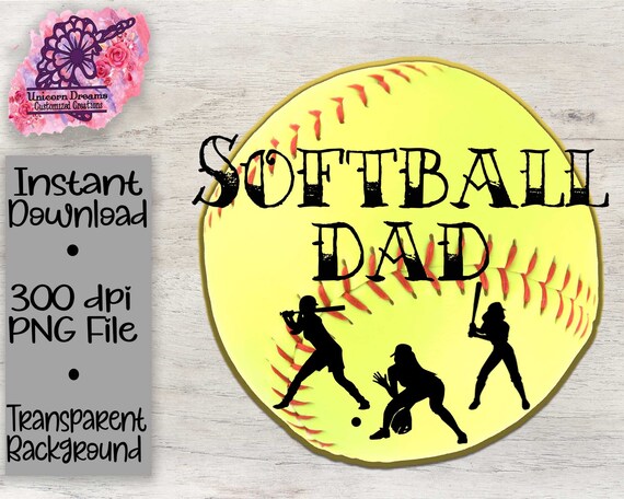 Softball Dad PNG Digital Download | Etsy