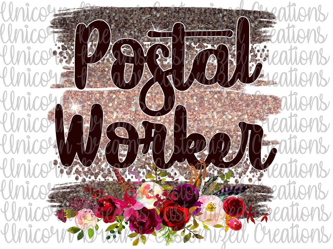 Postal Worker, Floral PNG Digital Download, Sublimation Design - Etsy