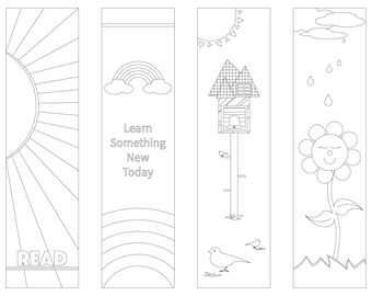 DIY Color Bookmarks. Bookmark. Printable. PDF. Preschool. - Etsy